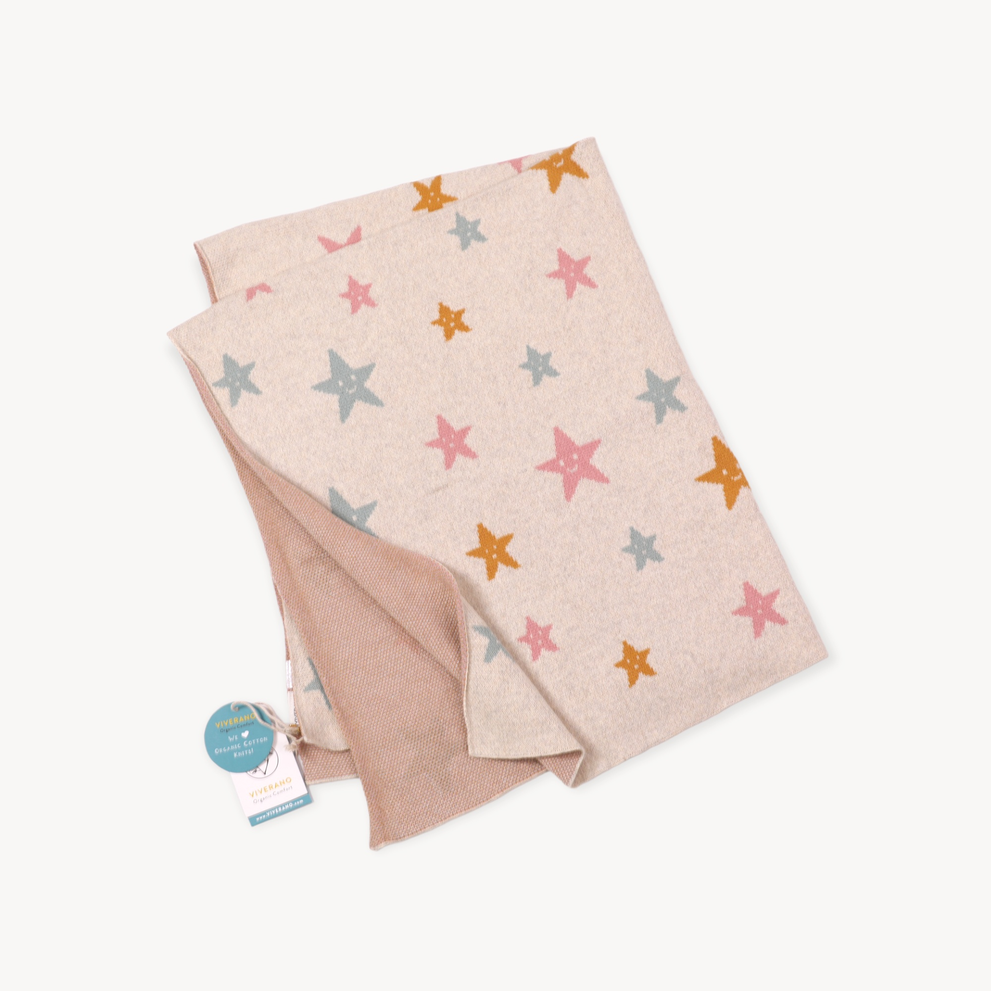 Organic Stars Baby Blanket – 100% Cotton, 30×42″ | Precious Poppy ...